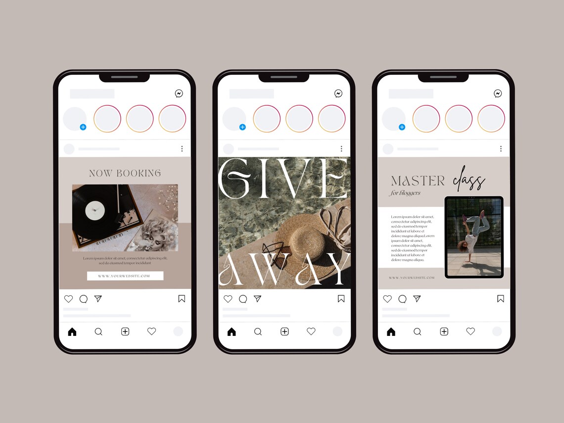 25 Aesthetic Instagram Post Templates Social Media Templates - Etsy