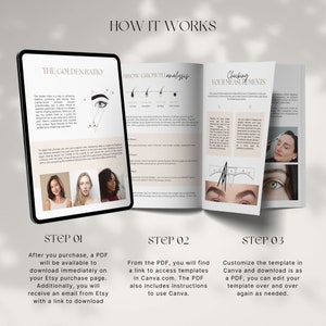 Eyebrow Mapping Editable Tutorial | Brow Training Course | Canva ...