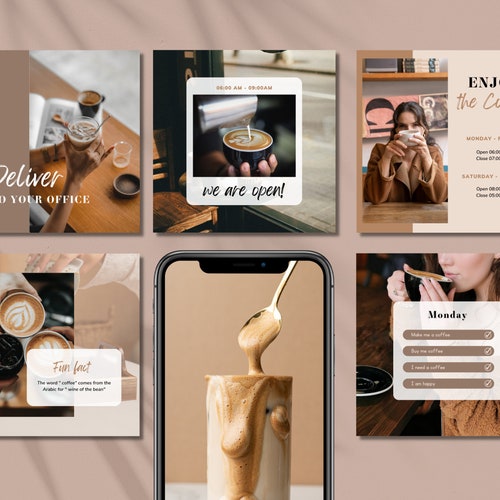 30 Coffee Instagram Post Templates Coffee Shop Templates - Etsy