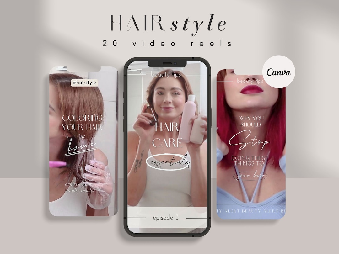 Hair Stylist Instagram Reel Templates | Beauty Salon Reels | Hair Care ...