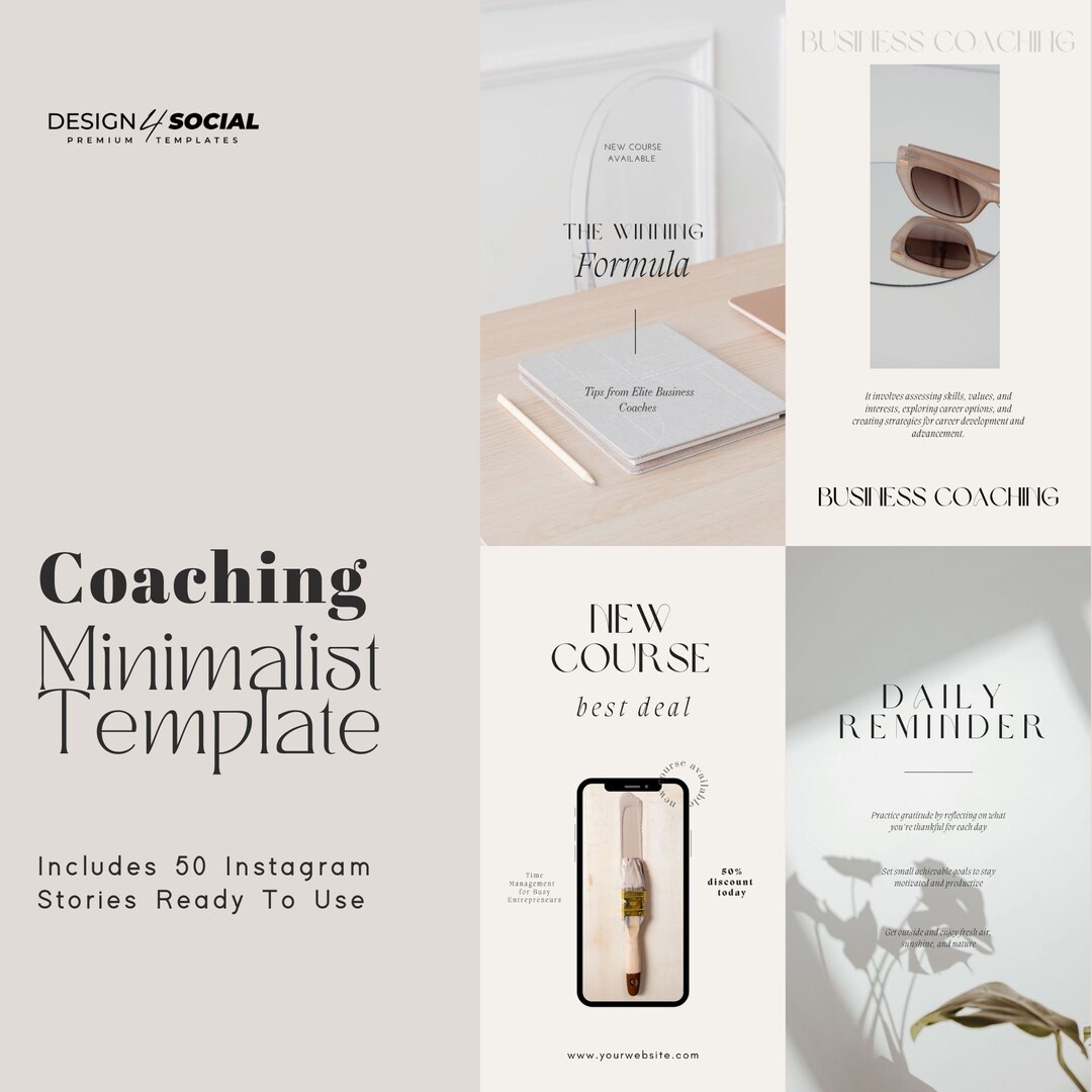 Coach Social Media Templates - Instagram Story Templates for Business ...