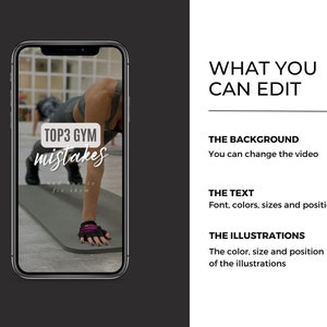 20 Instagram Reel Templates | Fitness Reel Covers | Reel Cover Template ...