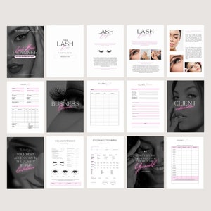 Lash Tech Planner Digital and Print Use | Editable Canva Template ...