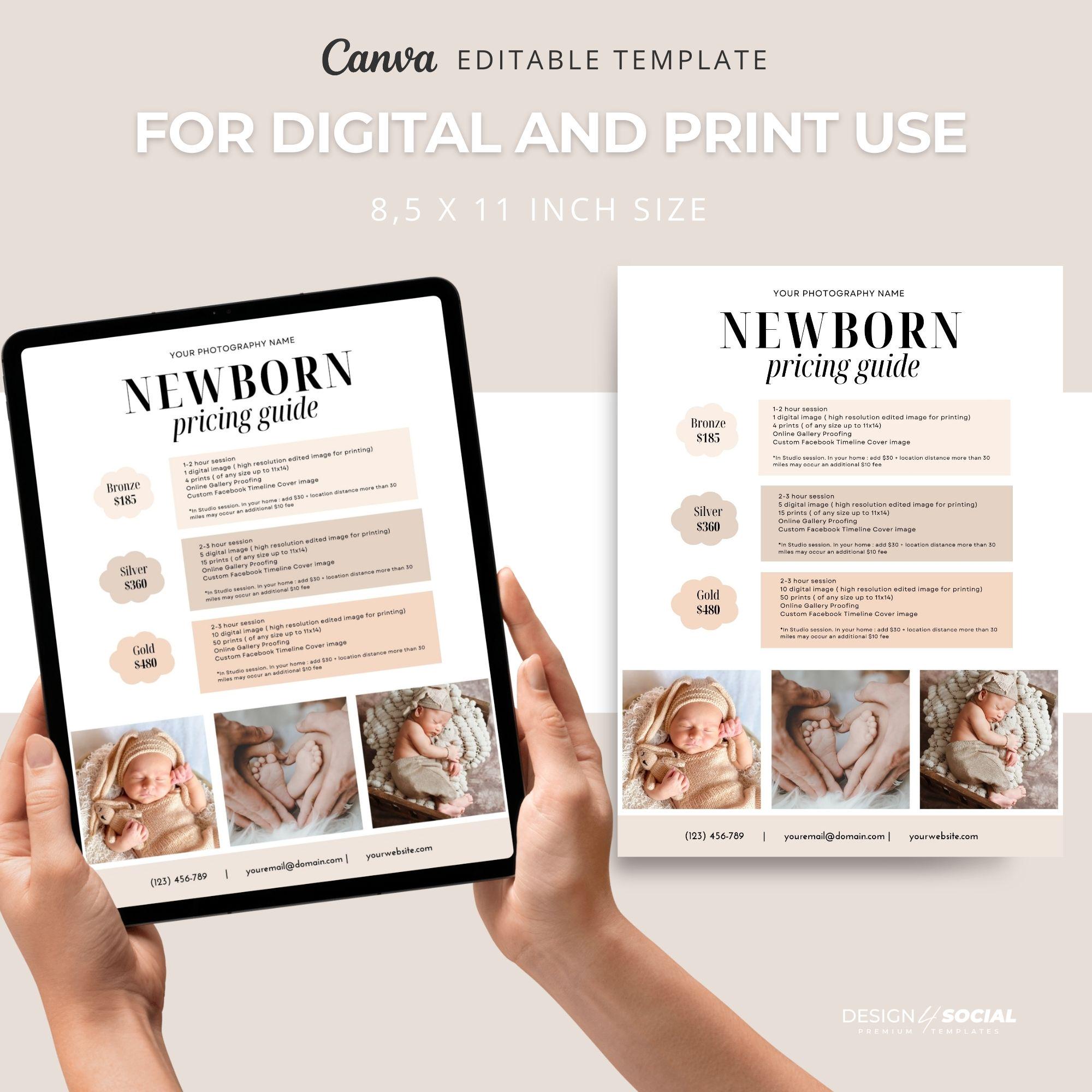 Newborn Photography Pricing Guide | Photography Price List | Newborn ...
