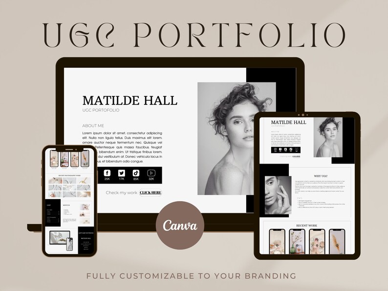 UGC Portfolio UGC Template UGC Media Kit Minimal Ugc - Etsy Canada