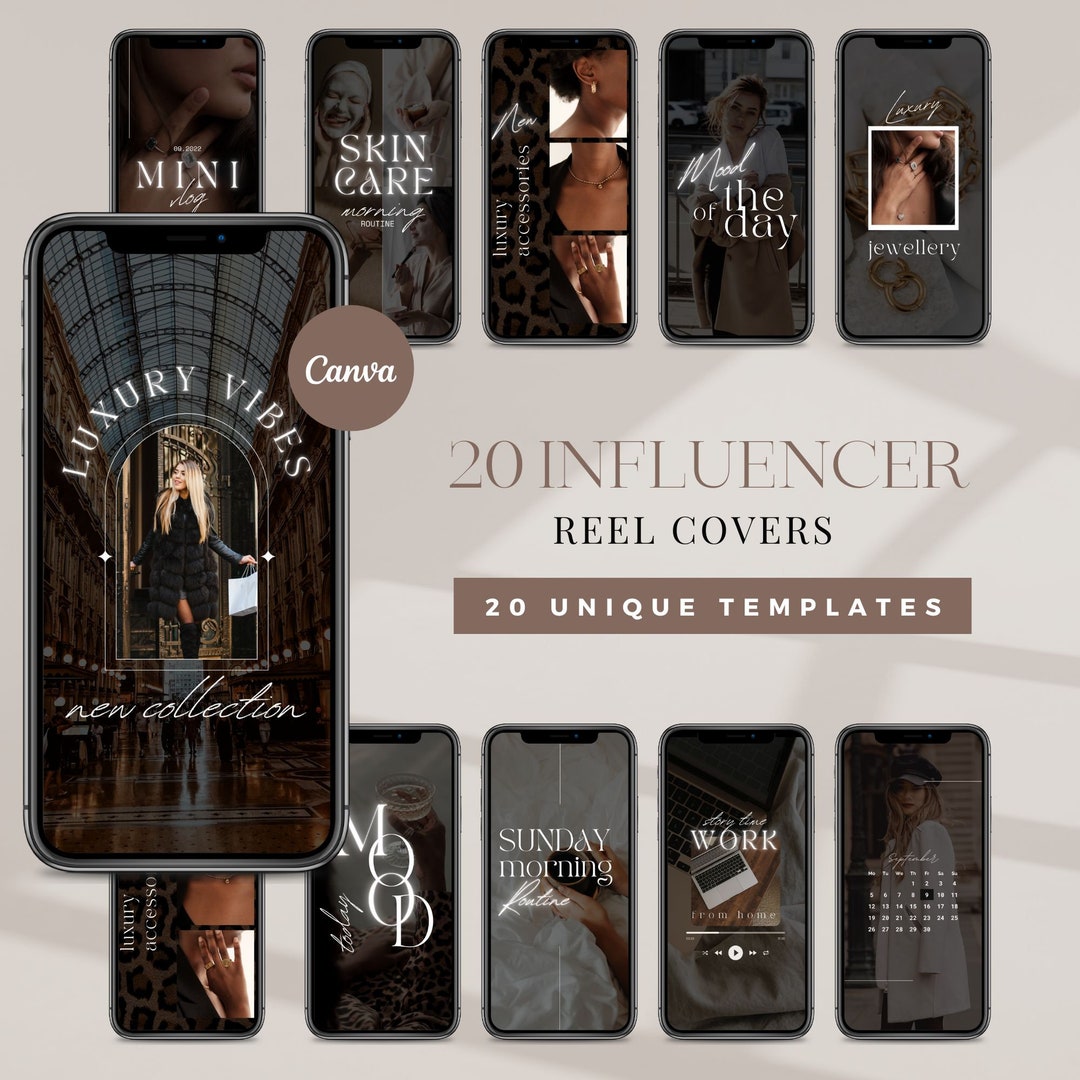 20 Instagram Reel Templates Influencer Reel Covers Reel Cover Template ...