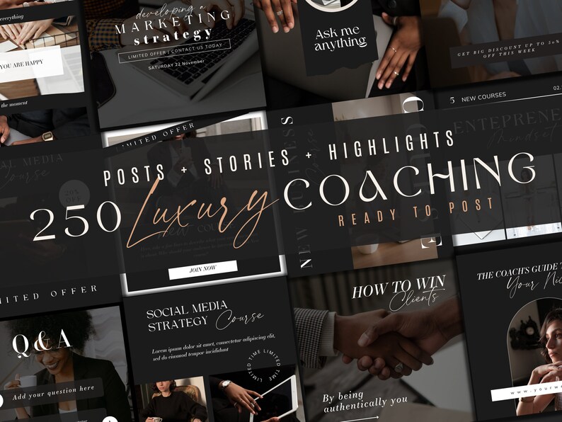 Coaching Instagram Post Stories Highlights Templates - Etsy