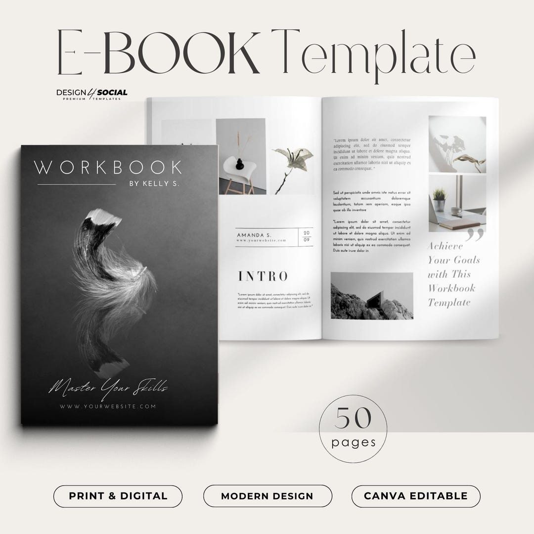 Modelo de e-book | Modelo de livro de exercícios de coaching editável ...