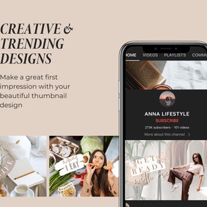 Influencer Youtube Channel Branding Kit | Youtube Thumbnails | Editable ...