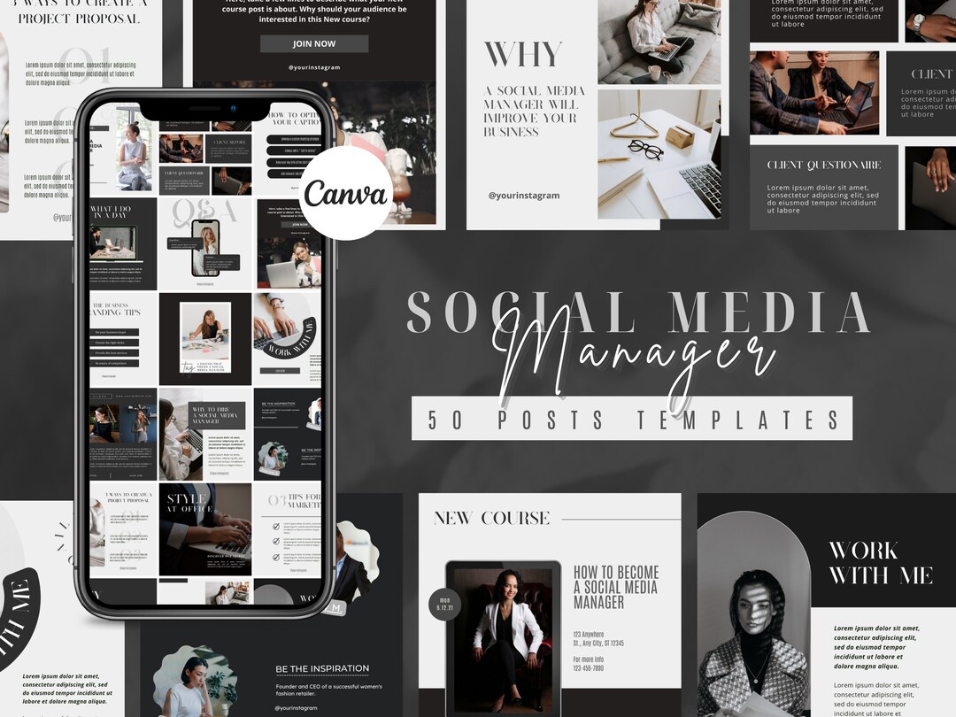 50 Instagram Post Templates Marketing Templates Instagram - Etsy