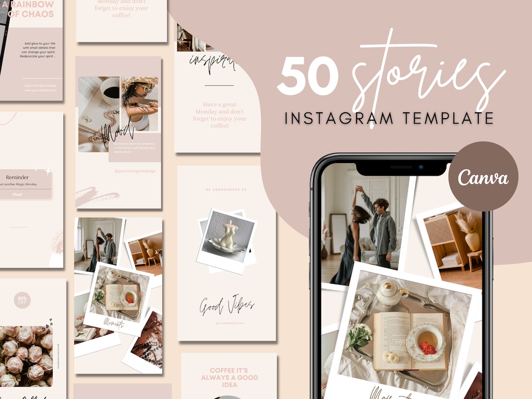 50 Instagram Story Template Canva. Engagement Booster Canva Template ...