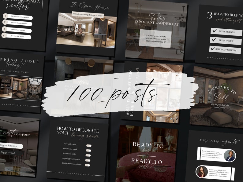 250 Real Estate Instagram Post Story Highlights Templates - Etsy