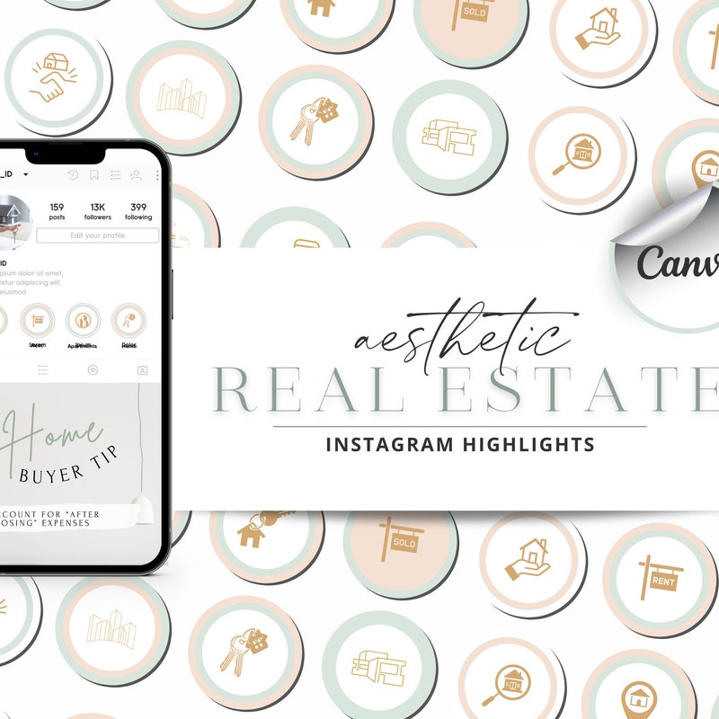 Real Estate Highlight Covers - Etsy