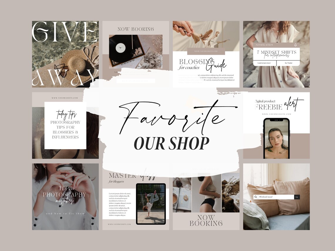 25 Aesthetic Instagram Post Templates Social Media Templates - Etsy