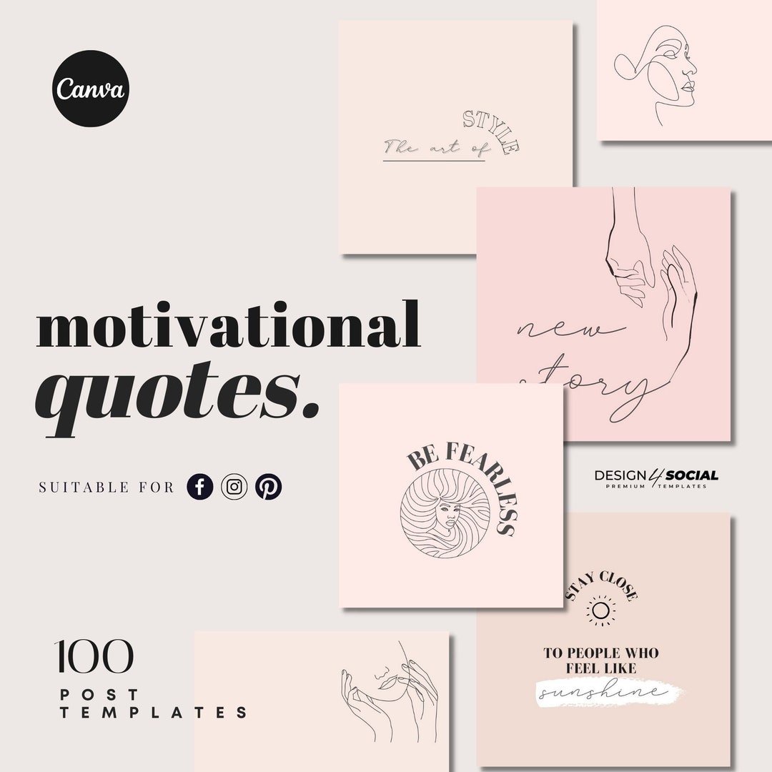 100 Motivational Instagram Template | Instagram Post Quotes | Social ...