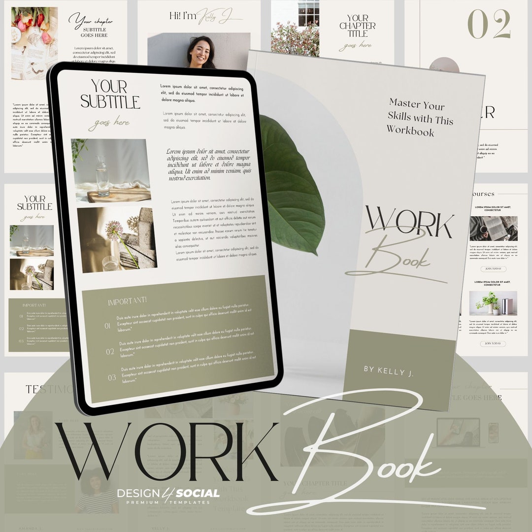 Editable Ebook Template | Printable Workbook Template | Course Workbook ...