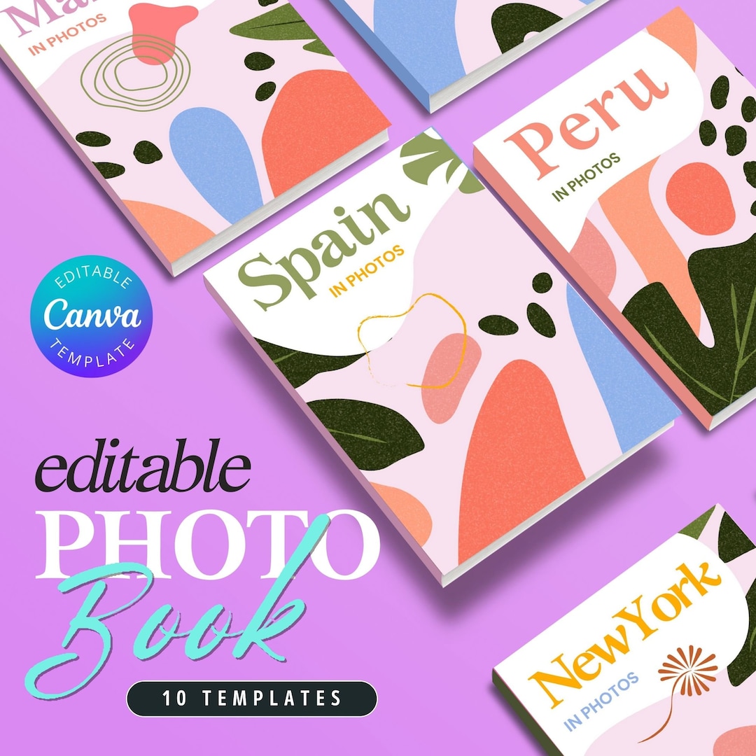 Travel Print Photo Book Template | Coffee Table Book Travel Journal ...