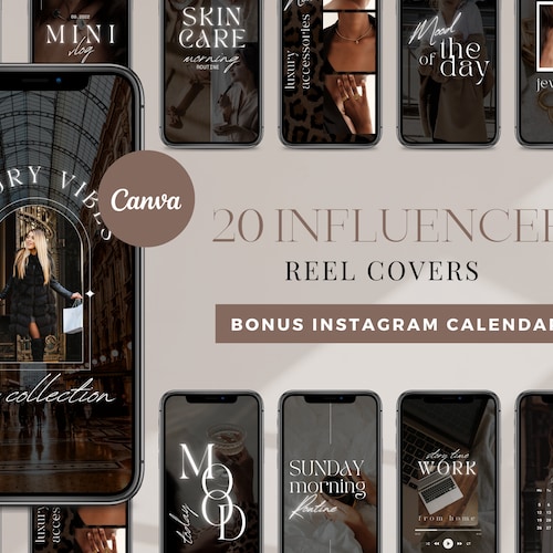 20 Aesthetic Influencer Reel Covers Instagram Templates - Etsy