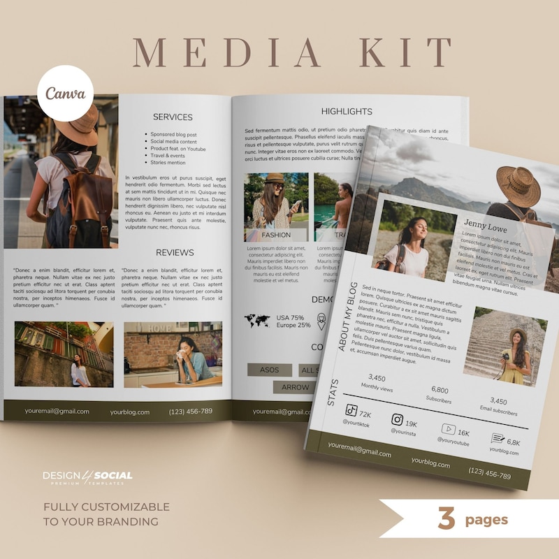 Travel Blogger Media Kit - Etsy