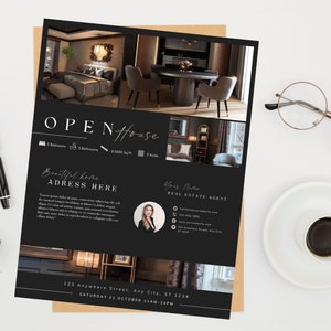 Professional Open House Flyer Template | Canva Template | Real Estate ...