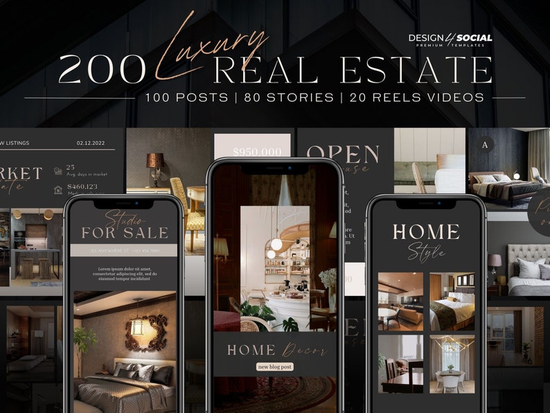 200 Real Estate Instagram Post Story Highlights Templates - Etsy