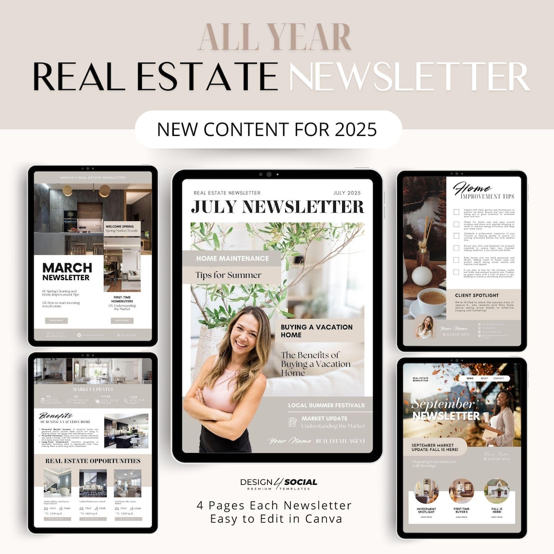Real Estate Newsletter | 12 Month Realtor Newsletter | Real Estate ...