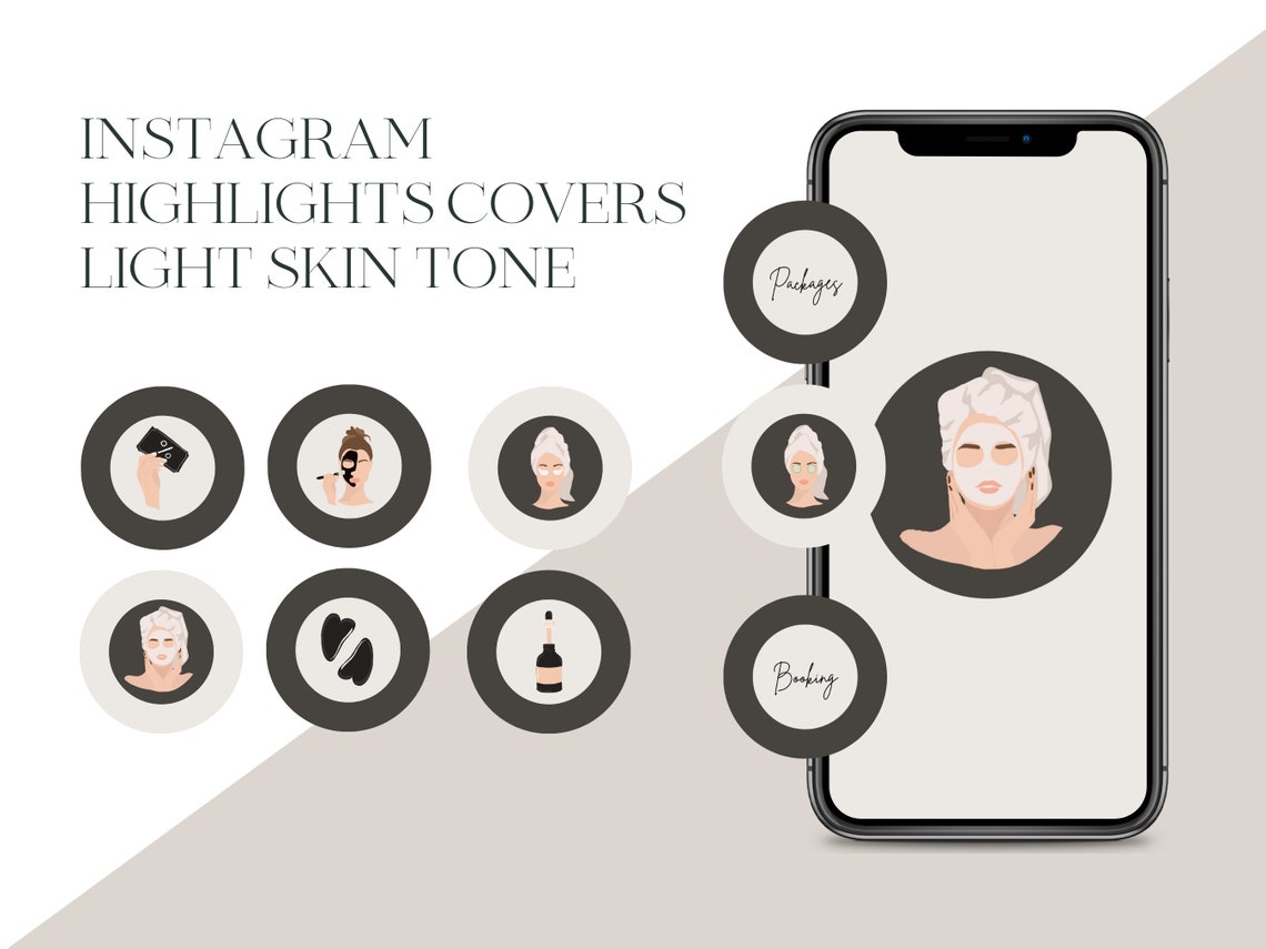 30 Unique Instagram Highlight Covers Hand Drawn Story Etsy 