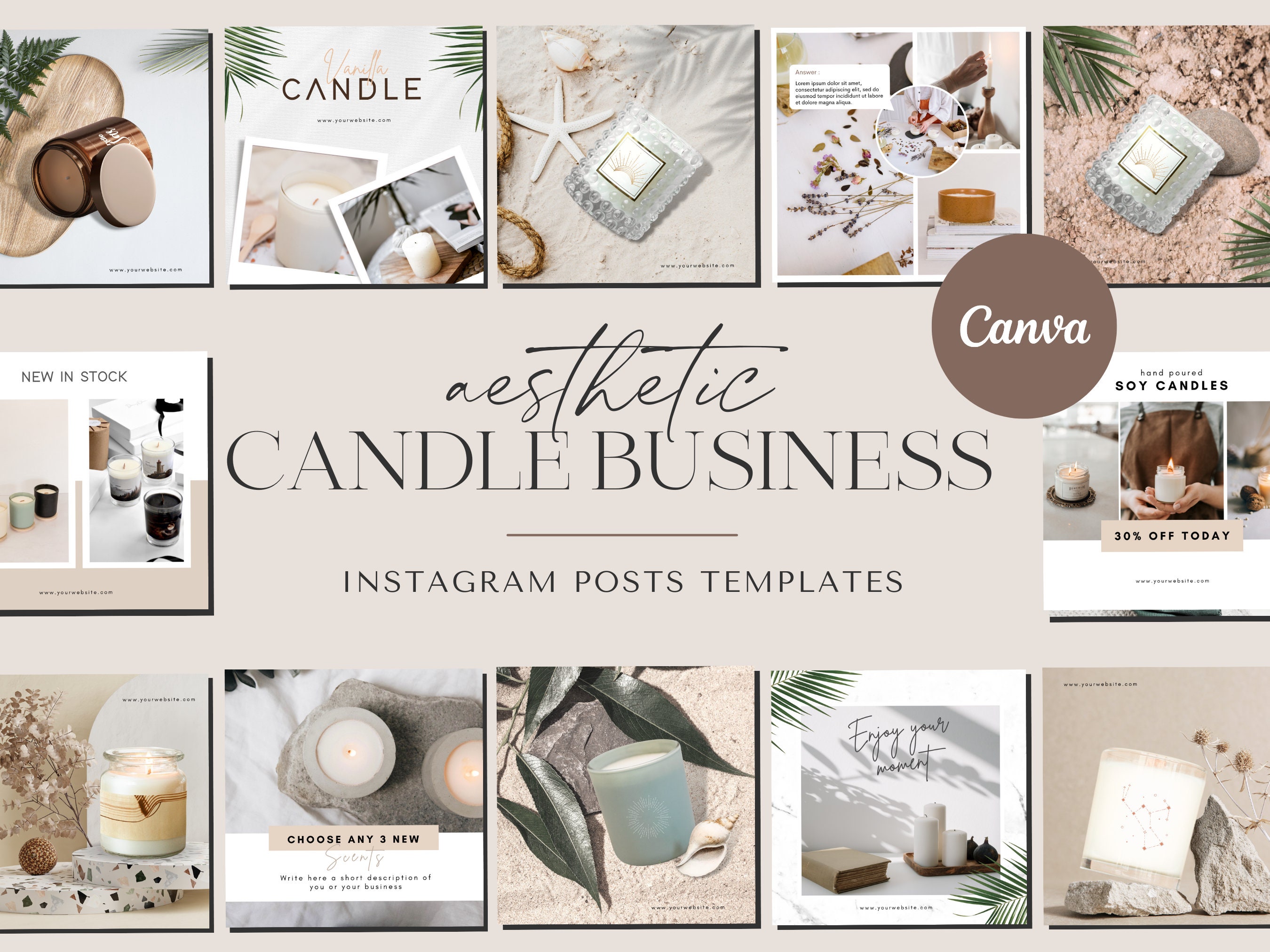 Candles Instagram Template - Etsy