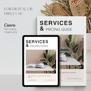 Services & Pricing Guide Template | New Client Welcome Packet | Price ...