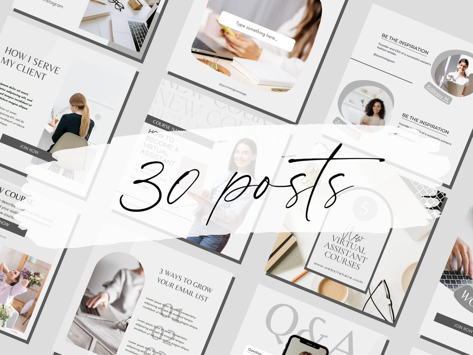 Virtual Assistant Instagram Post Template Instagram Virtual - Etsy