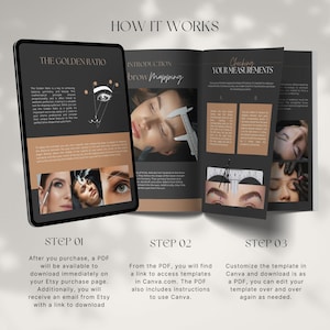 Eyebrow Mapping Editable Tutorial | Brow Training Course | Canva ...