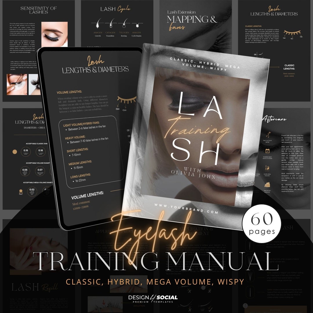 Lash Training Manual | Luxury Hybrid Volume Training | Eyelash Training ...