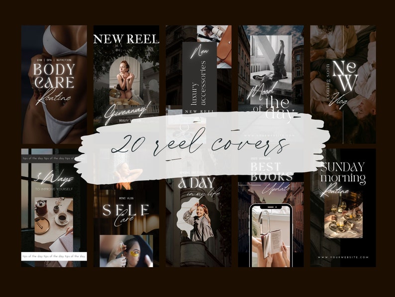 20 Instagram Reel Templates | Influencer Reel Covers | Reel Cover ...