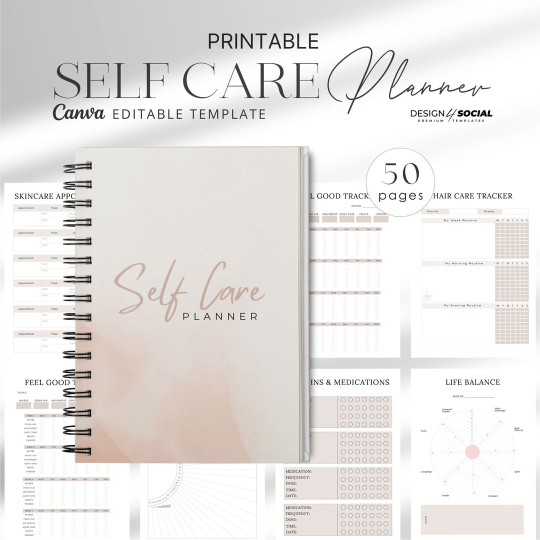 Self-care Planner Printable | Digital Planner | Mindfulness Journal ...