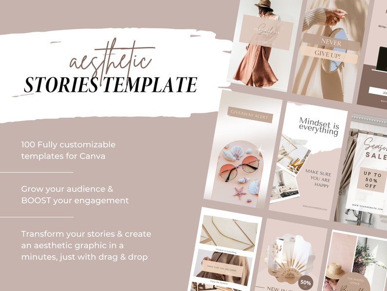 100 Instagram Story Template Canva Engagement Booster Canva - Etsy