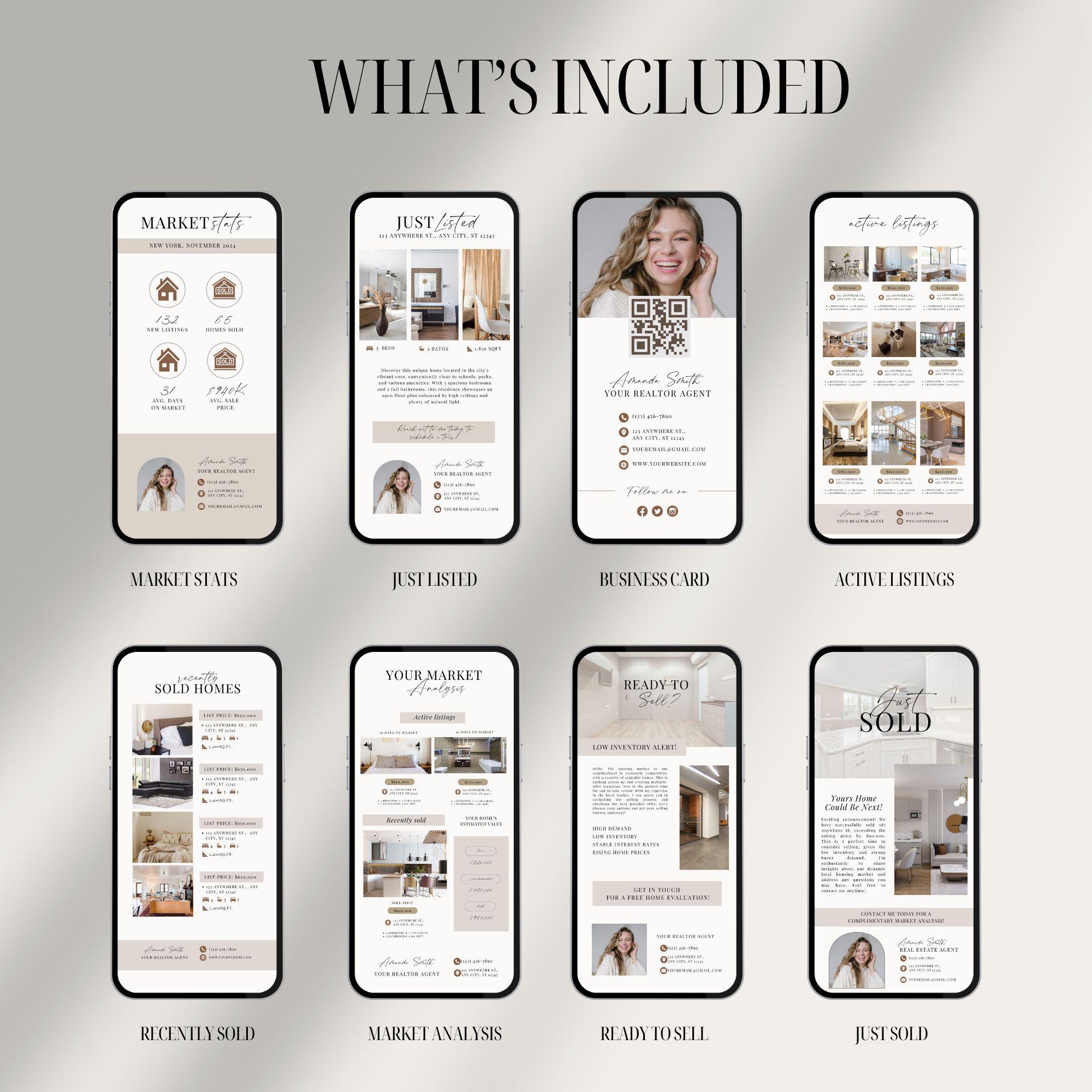 Real Estate Textable Cards Bundle | Canva Design for Realtors ...