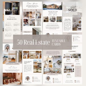 Real Estate Textable Cards Bundle | Canva Design for Realtors ...