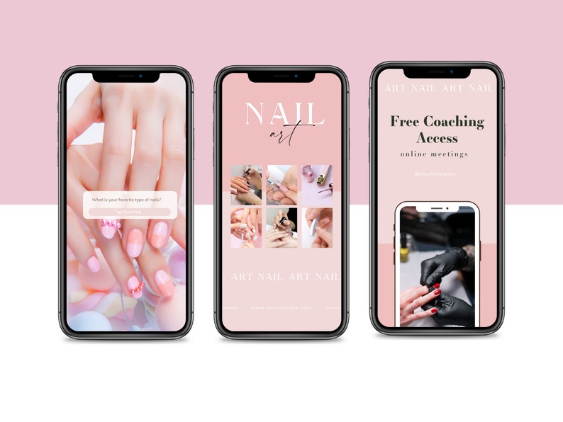 Nail Salon Instagram Story Templates Manicure Pedicure - Etsy