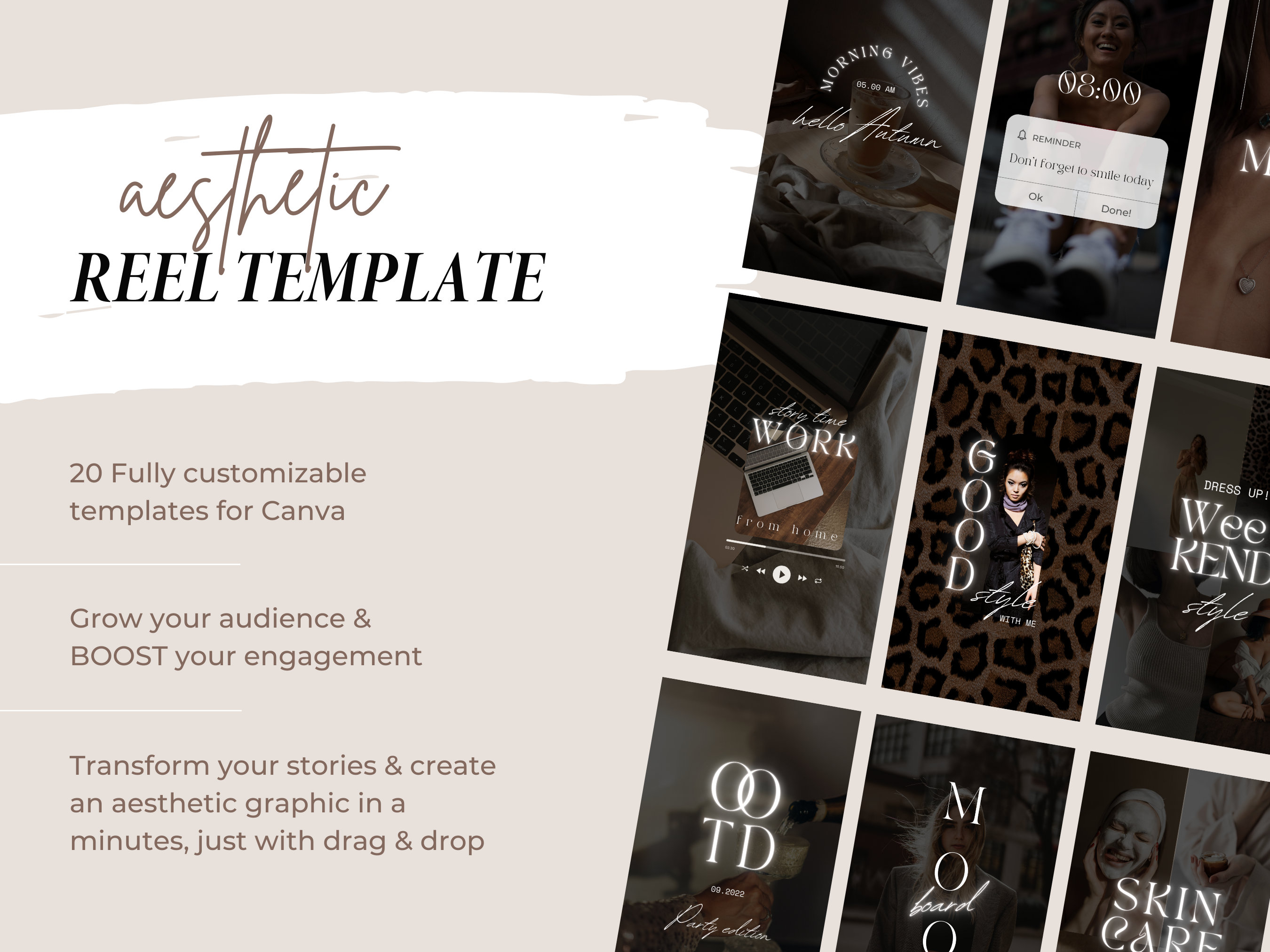 20 Instagram Reel Templates Influencer Reel Covers Reel - Etsy Ireland