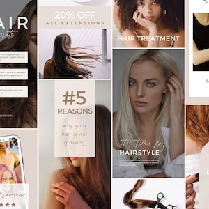 Hair Stylist Instagram Story Templates | Beauty Salon Social Media ...