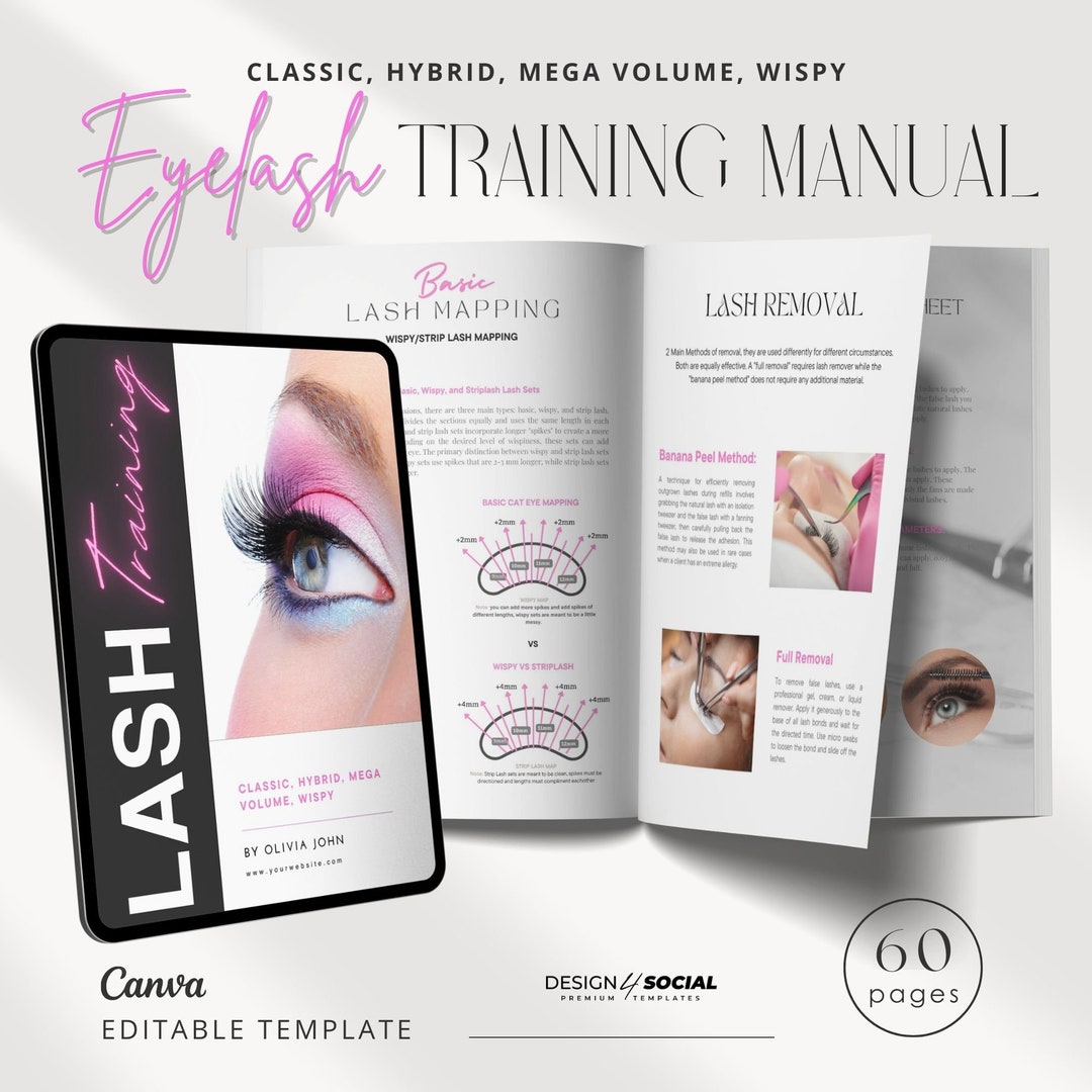 Lash Training Manual | Classic Hybrid Volume Training | Eyelash ...