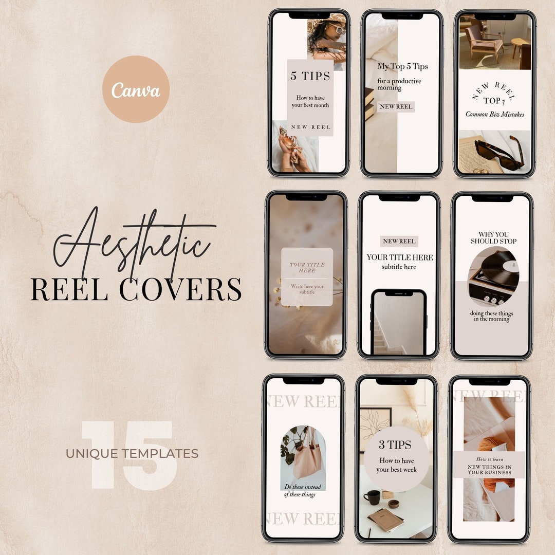 15 Instagram Reel Templates | Aesthetic Reel Covers | Reel Cover ...