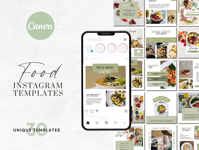 Food Instagram Template Dietician Instagram Posts Food - Etsy
