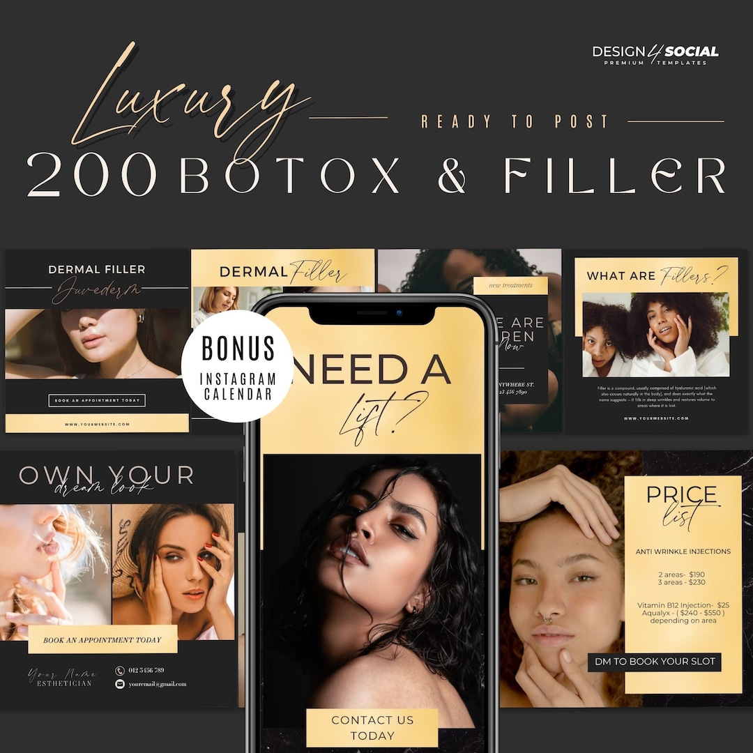 200 Botox and Filler Instagram Templates | Botox Templates | Filler ...