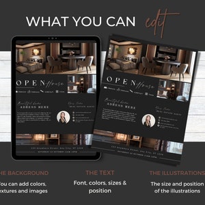Professional Open House Flyer Template | Canva Template | Real Estate ...