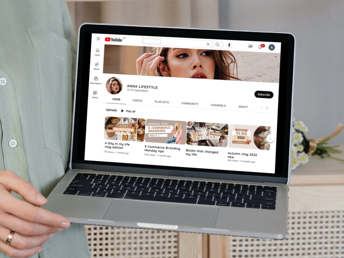 Youtube Channel Branding Kit Youtube Thumbnails Editable - Etsy