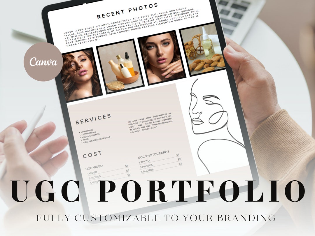 UGC Portfolio | Media Kit Template | Minimal Ugc Portfolio Template ...