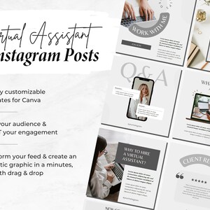 Virtual Assistant Instagram Post Template | Instagram Virtual Assistant ...