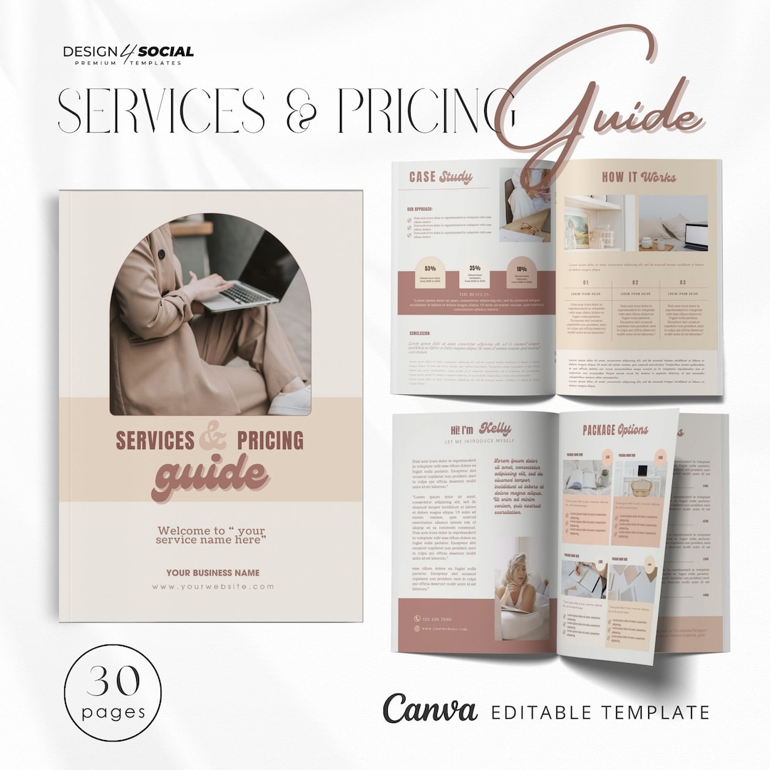 Services & Pricing Guide Template | New Client Welcome Packet | Price ...