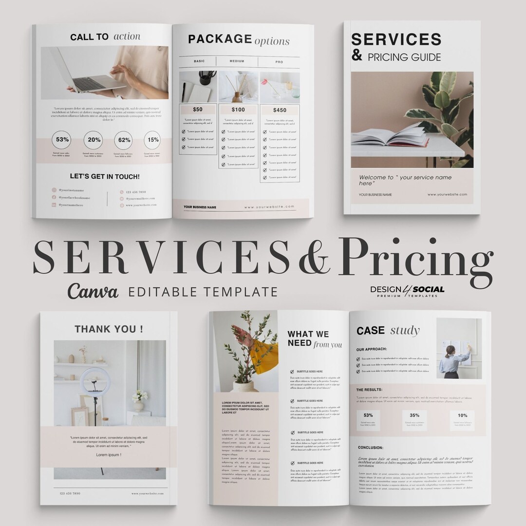 Services & Pricing Guide Template | New Client Welcome Packet | Price ...